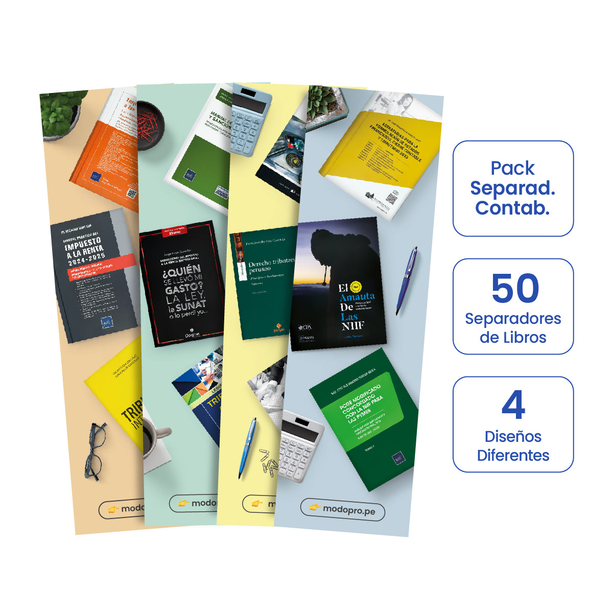 📚 Pack 50 Separadores de Contabilidad – Modopro